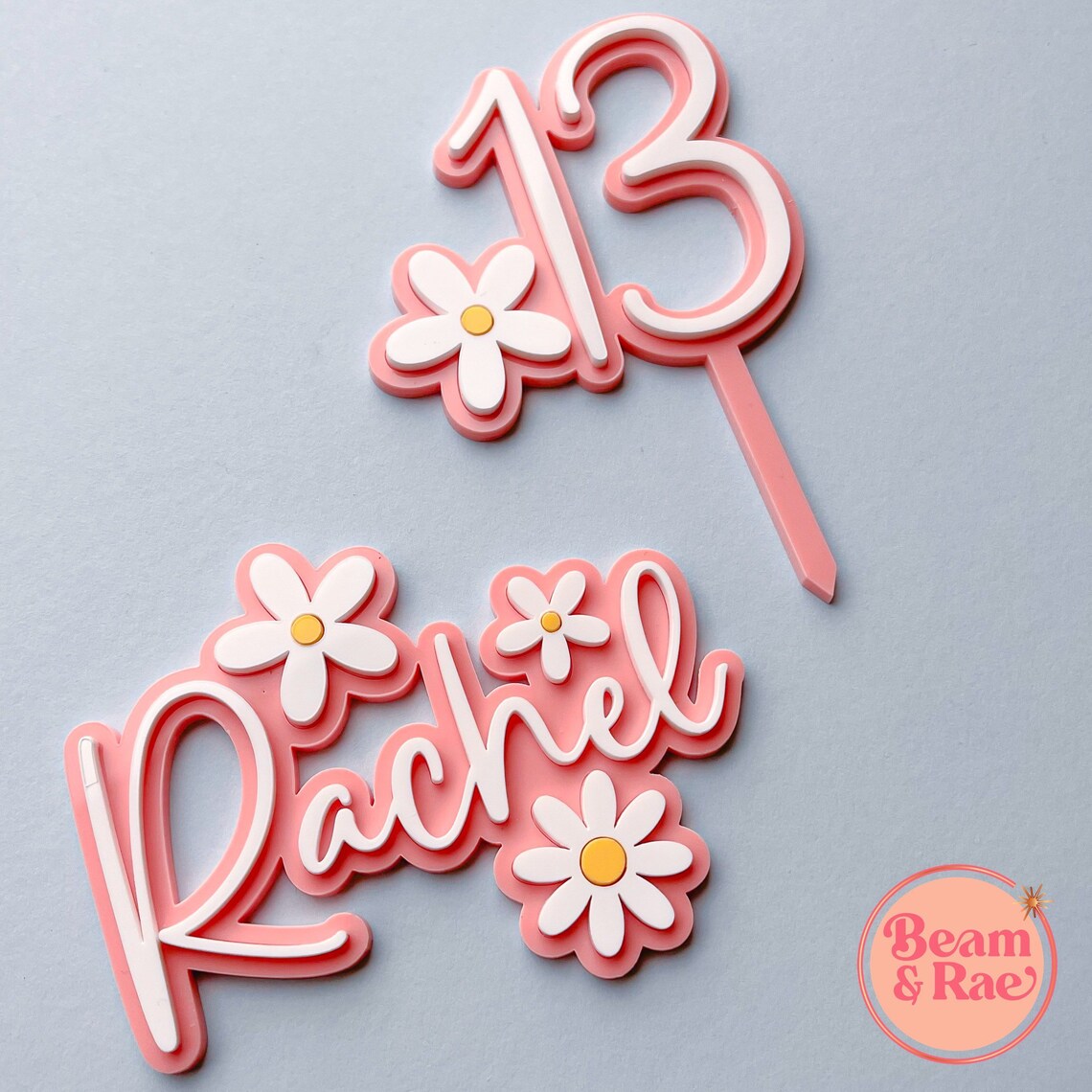 Daisy Cake Topper Daisy Name Topper Daisy Number Topper - Etsy UK