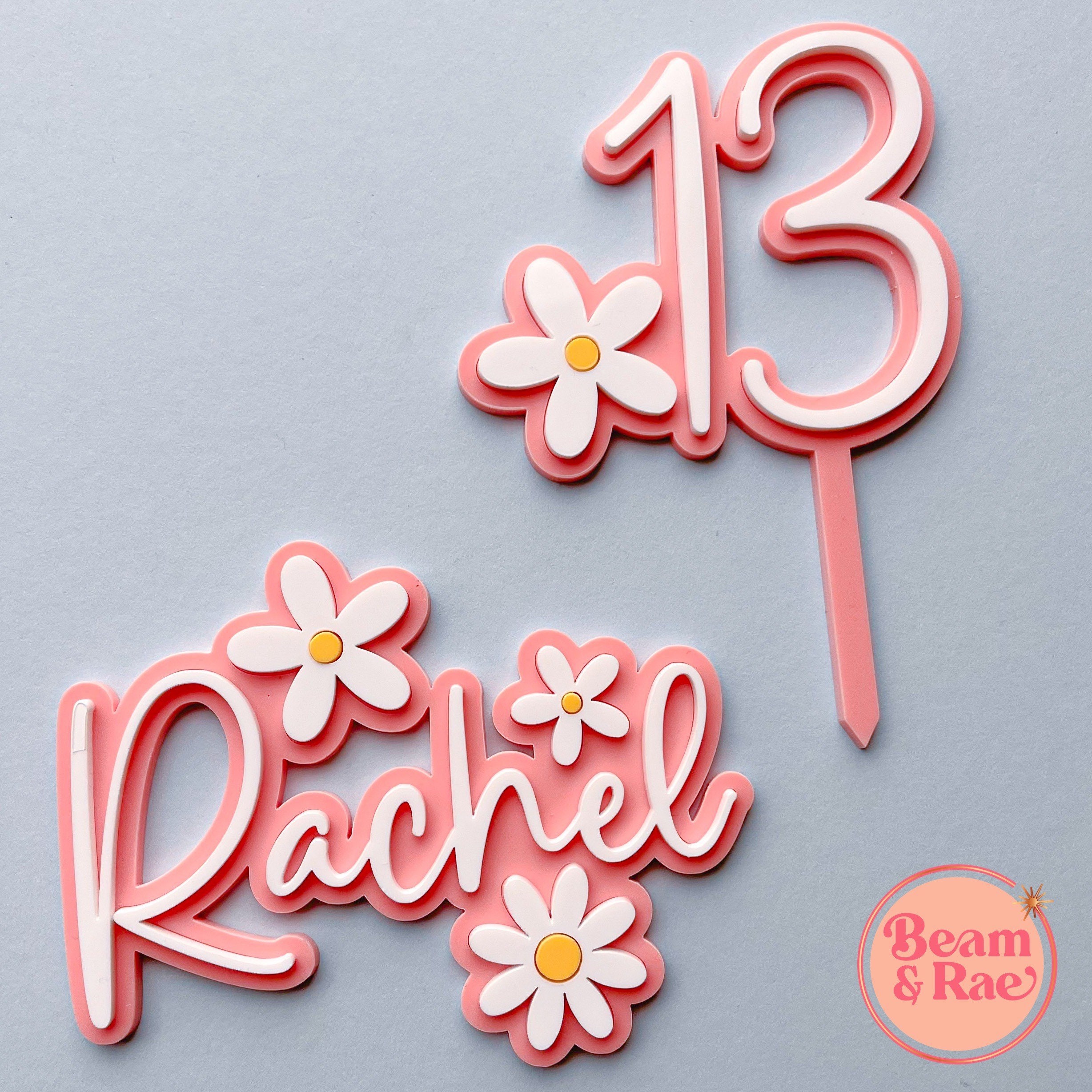 Daisy Cake Topper Daisy Name Topper Daisy Number Topper - Etsy UK