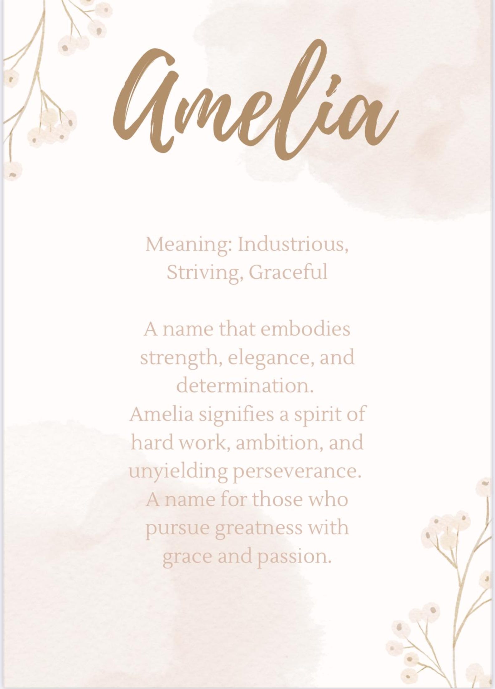 Amelia Name Print Download - Etsy