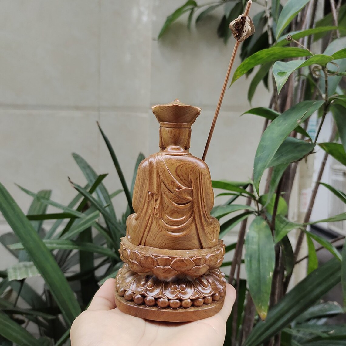 Wooden Sitting Ksitigarbha Bodhisattva Statue Dizang Statue - Etsy