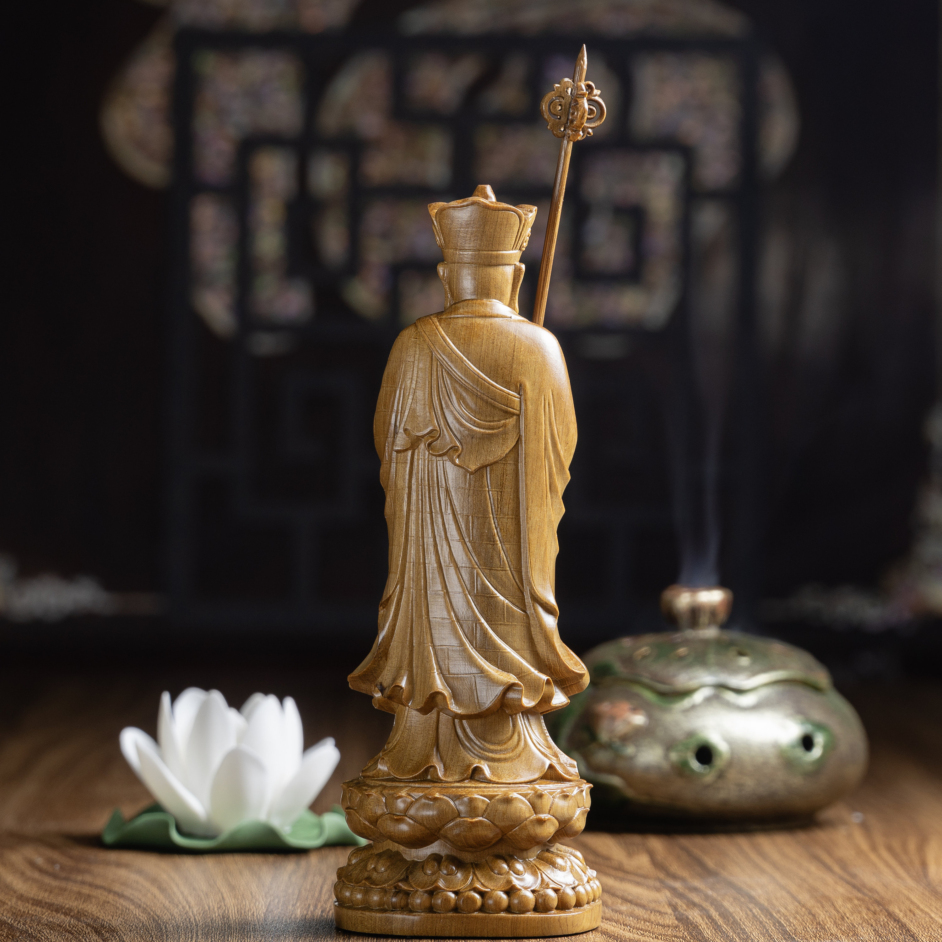 Standing Ksitigarbha Bodhisattva Statue, Dizang Statue Feng Shui ...