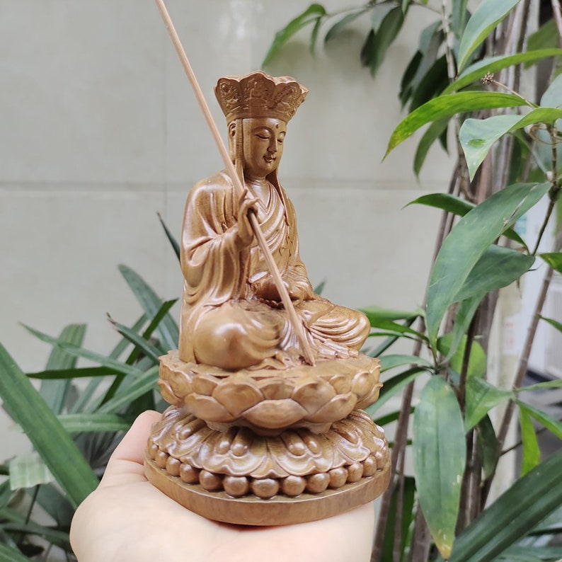 Wooden Sitting Ksitigarbha Bodhisattva Statue Dizang Statue - Etsy