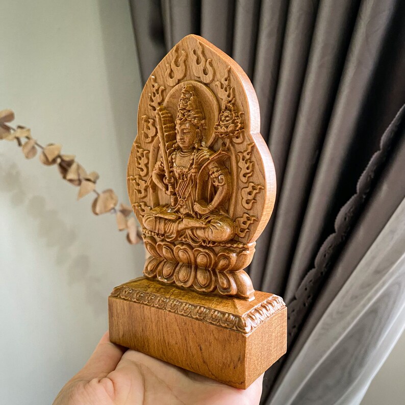 Double-sided Akasagarbha Bodhisattva Statue Wooden Buddha - Etsy