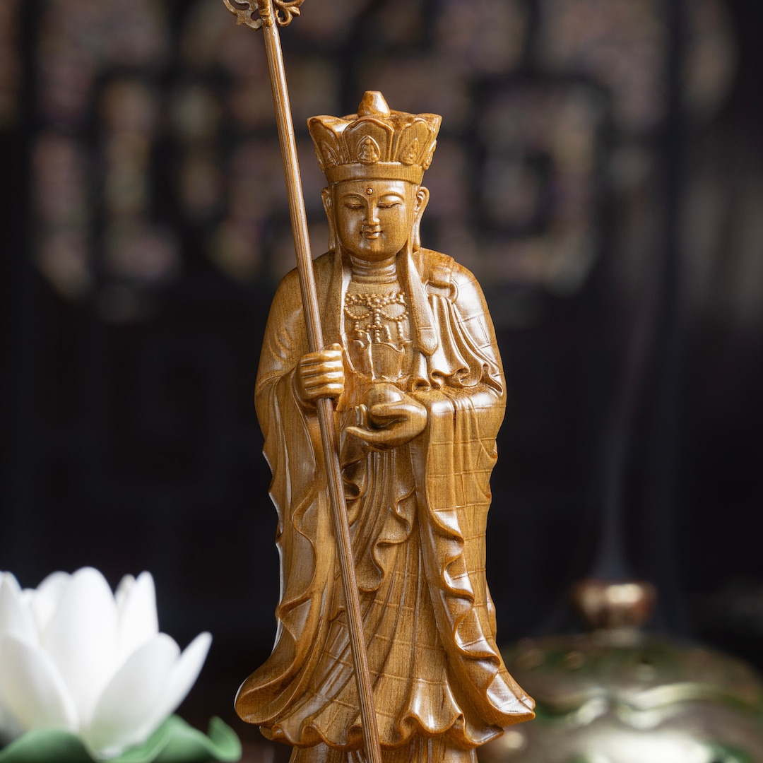 Standing Ksitigarbha Bodhisattva Statue, Dizang Statue Feng Shui ...