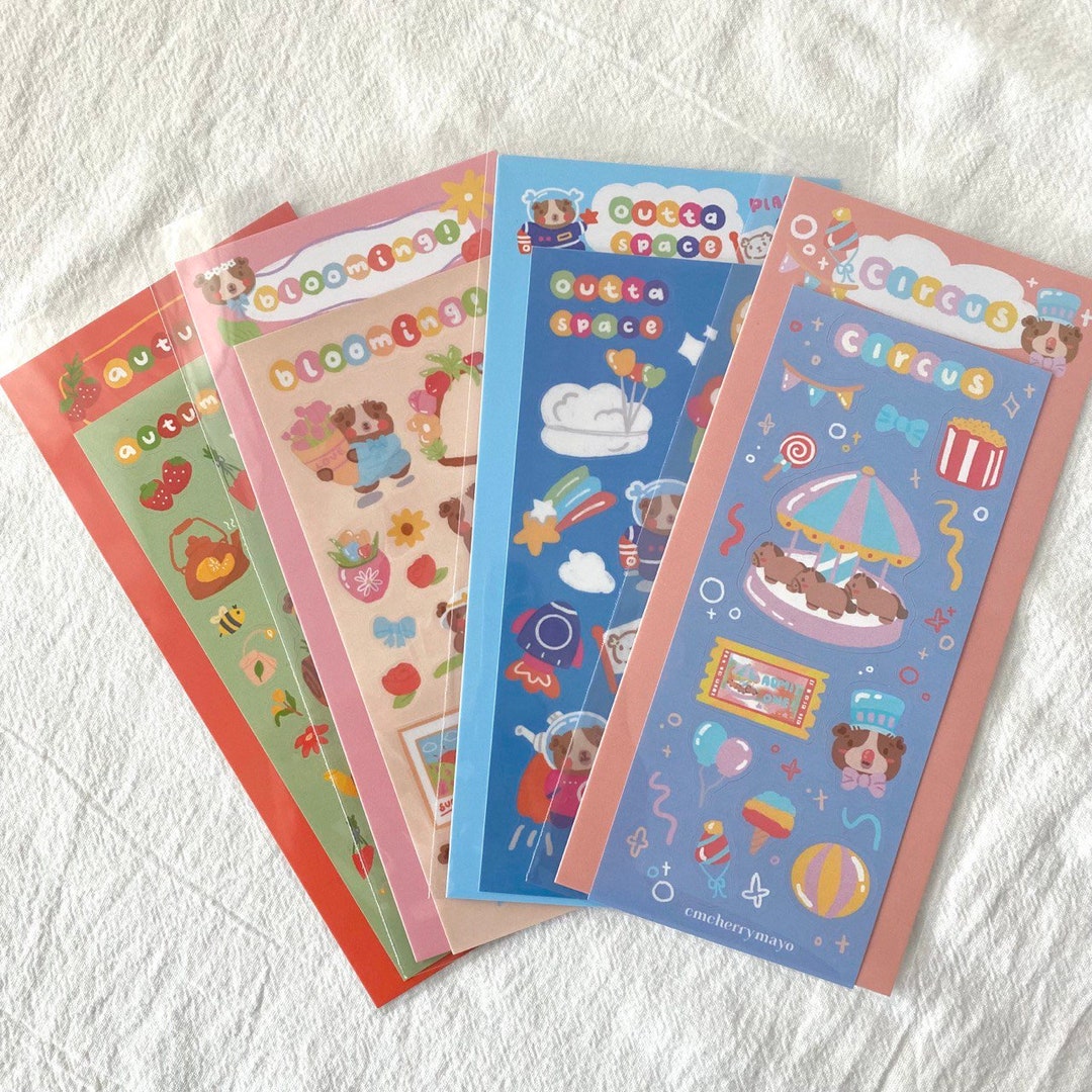 Set of 4: Themed Sticker Sheets - Etsy
