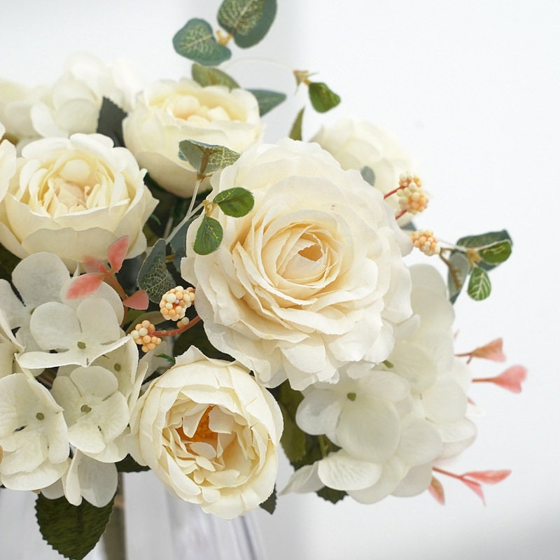 Beautiful Rose and Peony Flowers / Gorgeous Artificial Bridal Peonies ...
