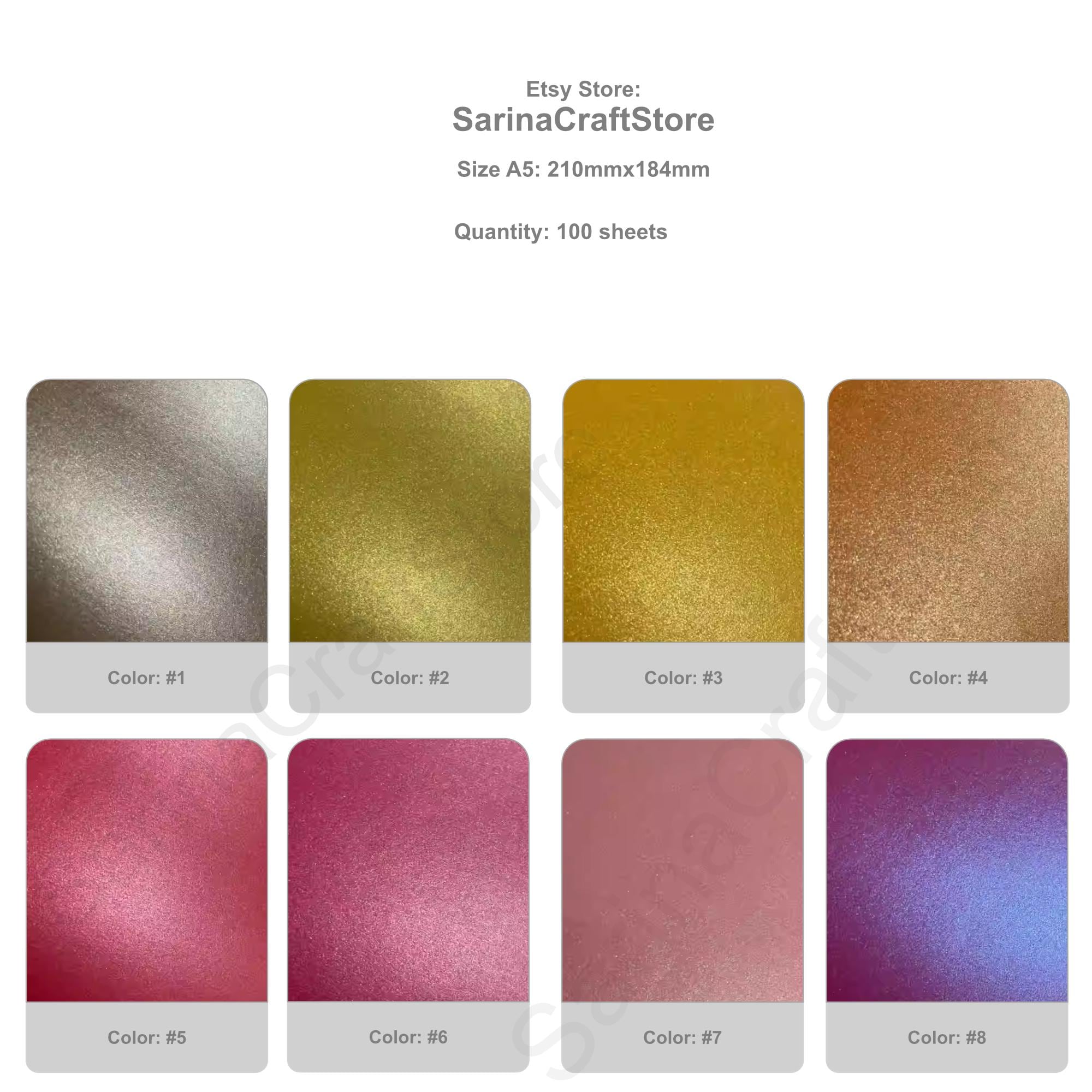 Cardstock Paper A4 A5 Pearlescent Sheets 120 Gsm - Etsy