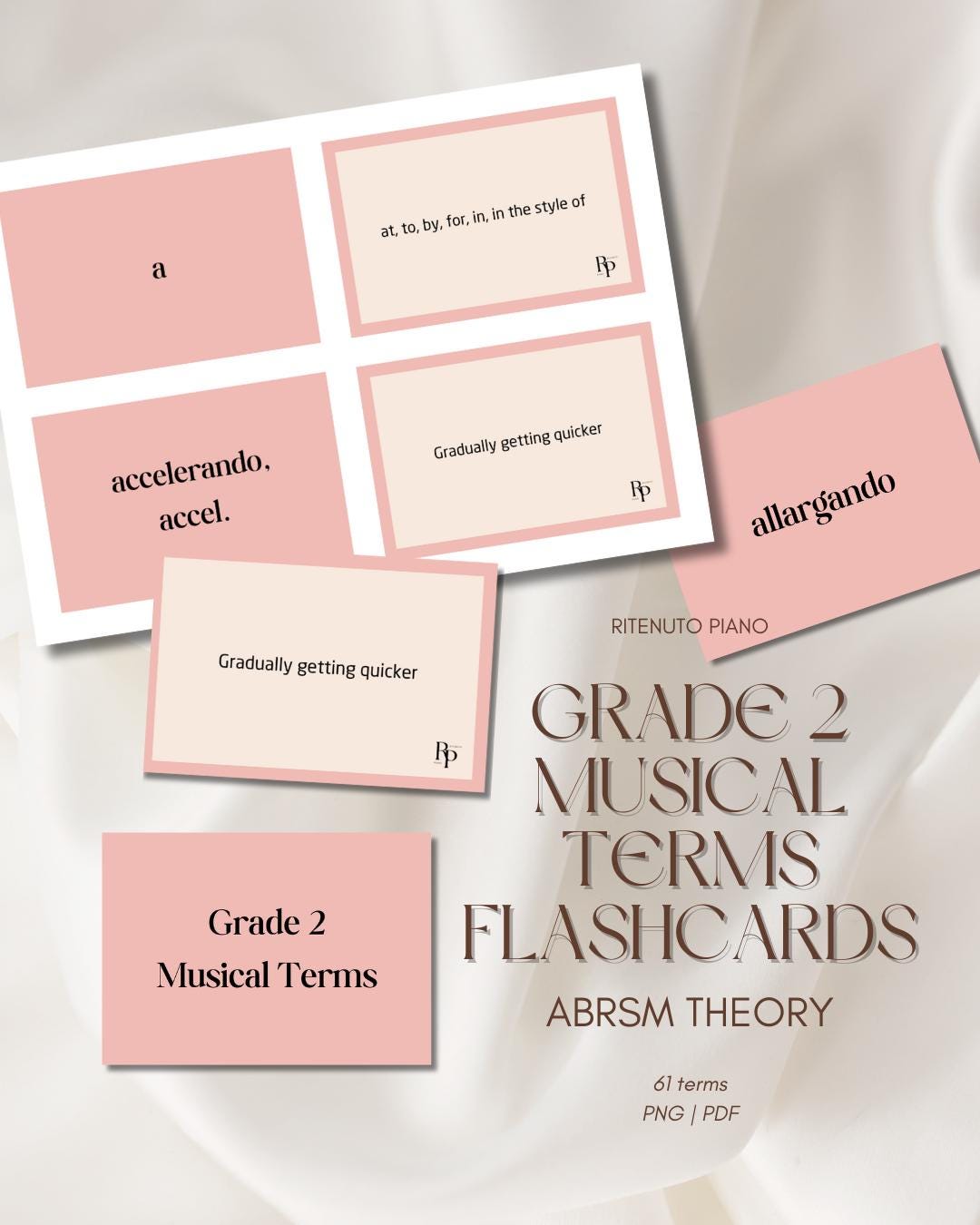 ABRSM Grade 2 Music Terms Flashcards | 61 Terms | Digital & Printable ...
