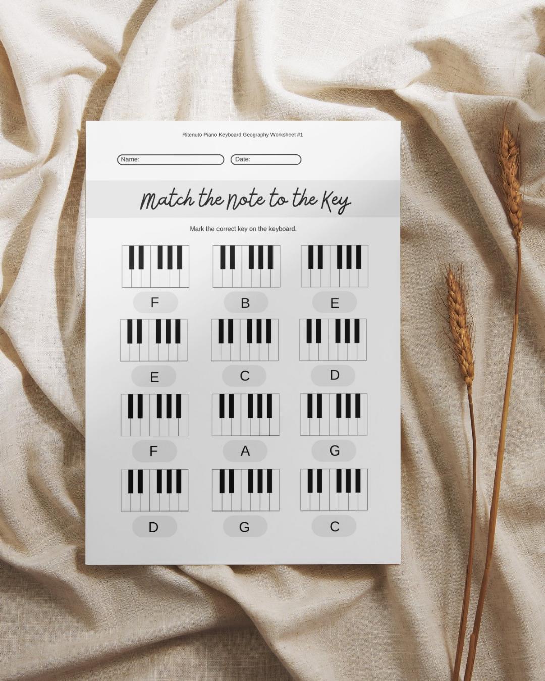 77 Piano Worksheets for Kids – Keyboard Geography PDF – Note Names ...