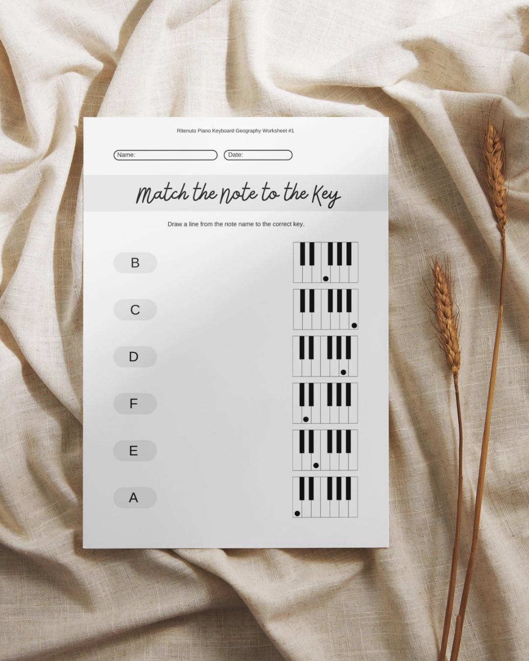 77 Piano Worksheets for Kids – Keyboard Geography PDF – Note Names ...