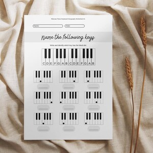 Piano Keyboard Geography Worksheets – Labelled Keyboard Printable for ...