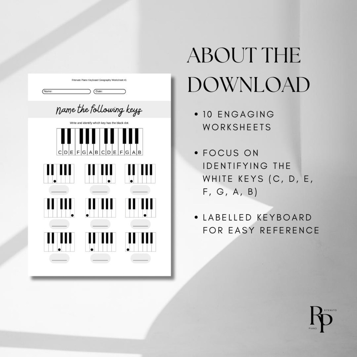 Piano Keyboard Geography Worksheets – Labelled Keyboard Printable for ...