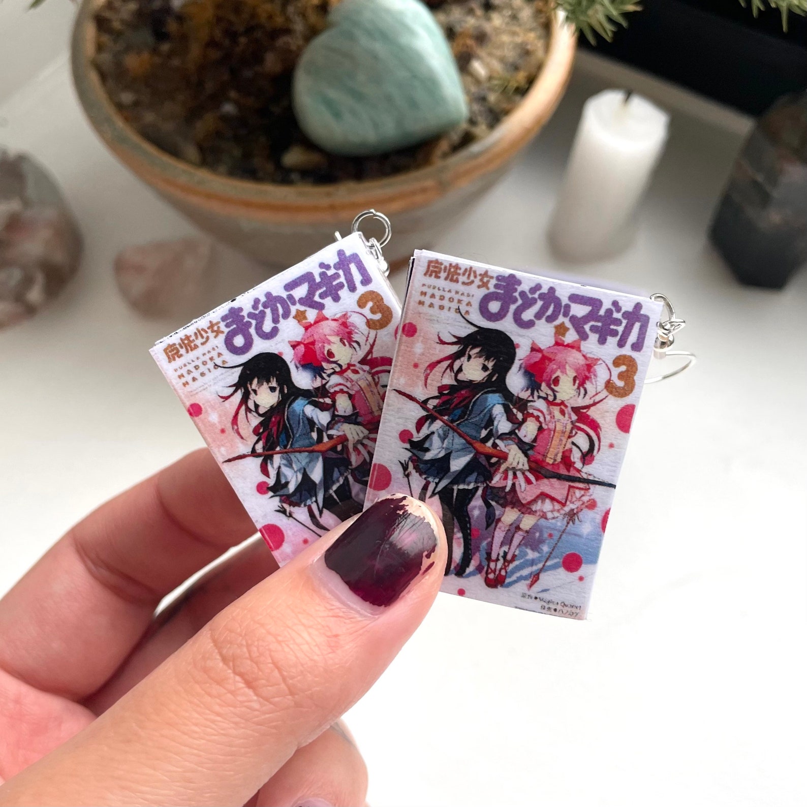 Madoka Magica Mini Manga Keychains/earrings - Etsy