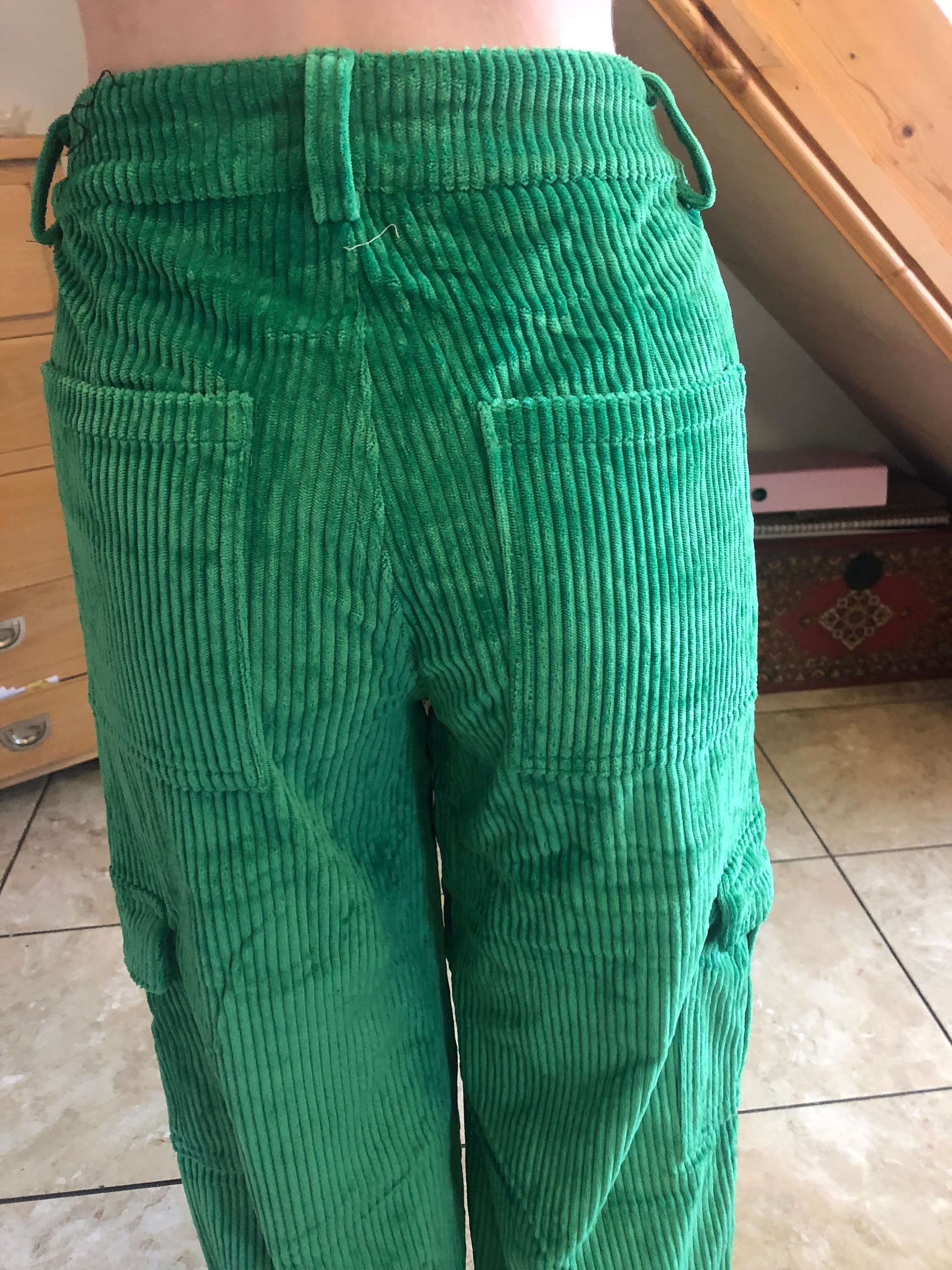 Green 80s 90s Style Cords - Etsy