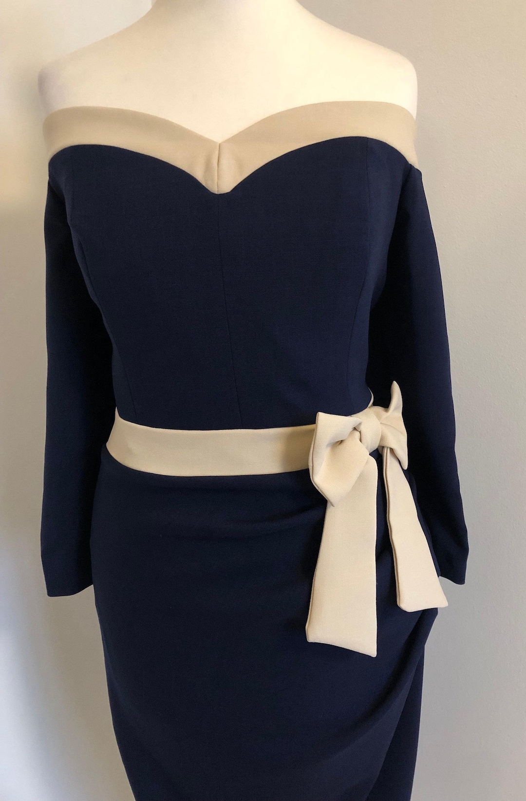 Bow Mother of the Bride Dress, off the Shoulder Wedding Guest Dress - Etsy