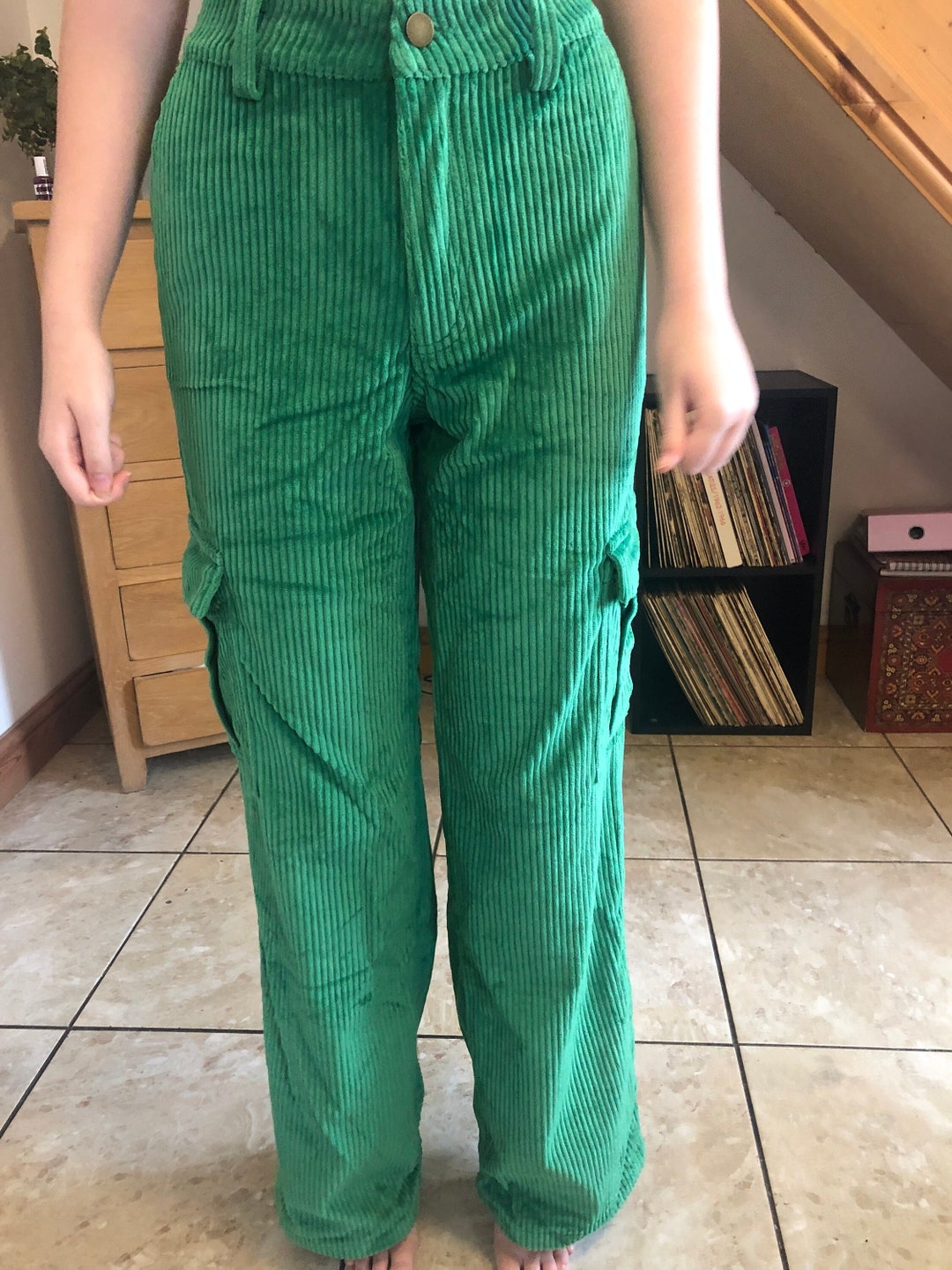 Green 80s 90s Style Cords - Etsy