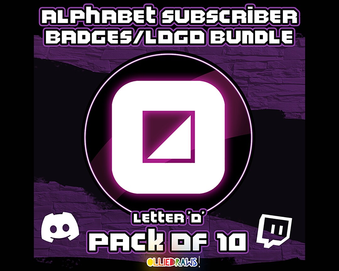 Alphabet Logo/badge/emote Pack for Streamers and Subscribers - Etsy