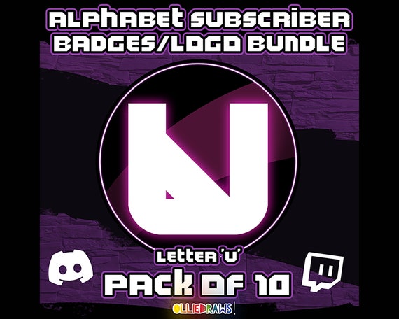 Alphabet Logo/badge/emote Pack for Streamers and Subscribers - Etsy