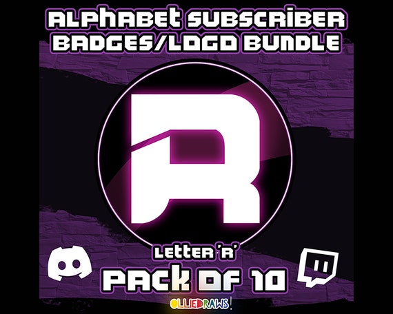 Alphabet Logo/badge/emote Pack for Streamers and Subscribers - Etsy