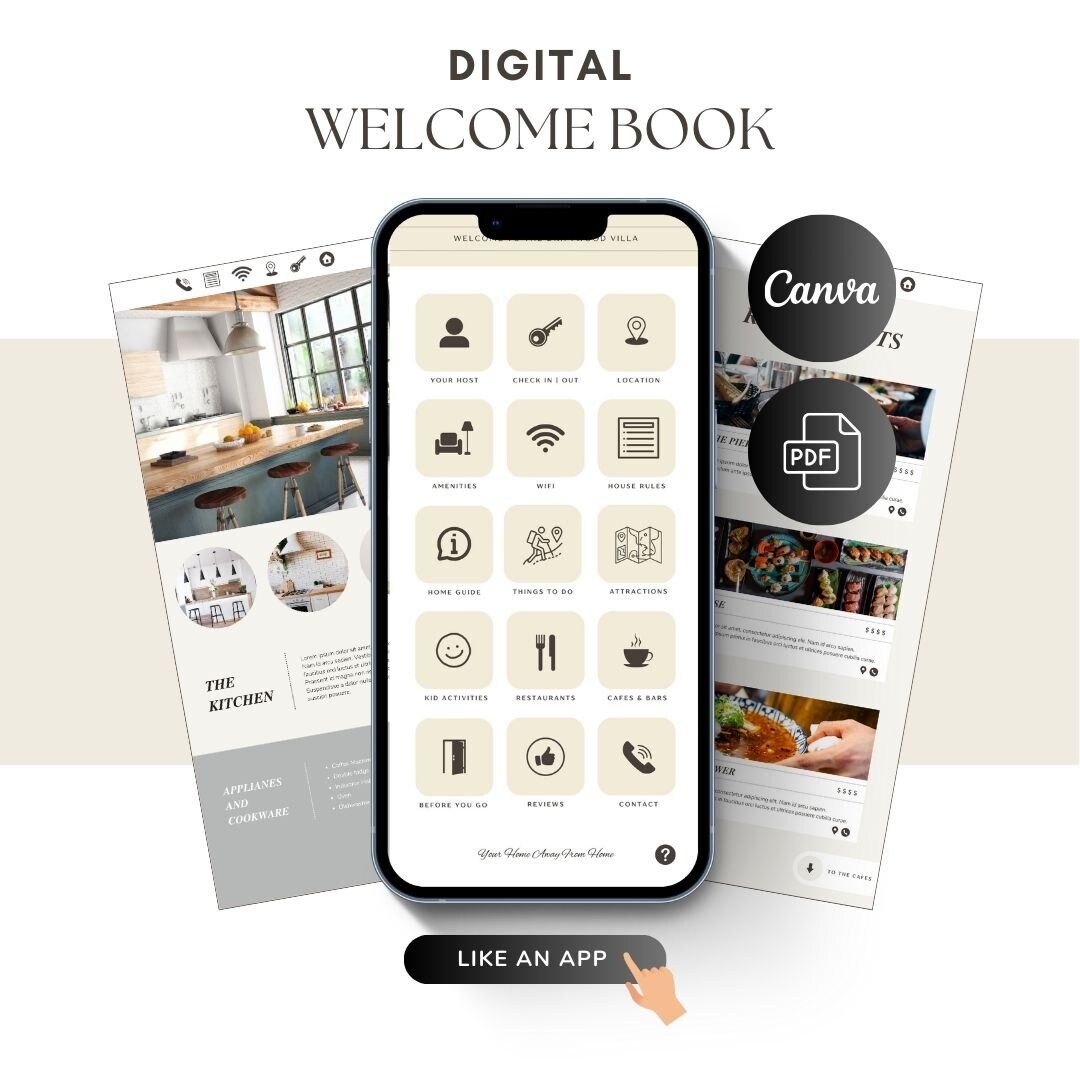Minimal Neutral Digital Welcome Book, Welcome Book Template ...