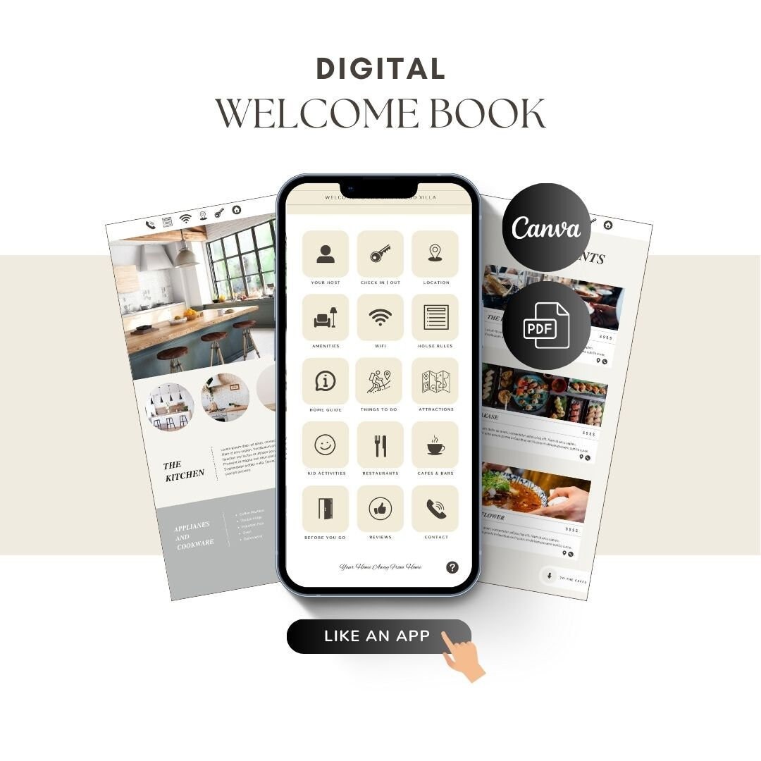 Minimal Neutral Digital Welcome Book, Welcome Book Template ...