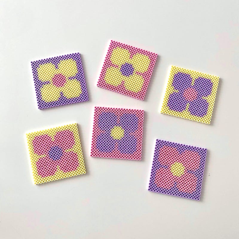 Perler Bead Coasters - Etsy