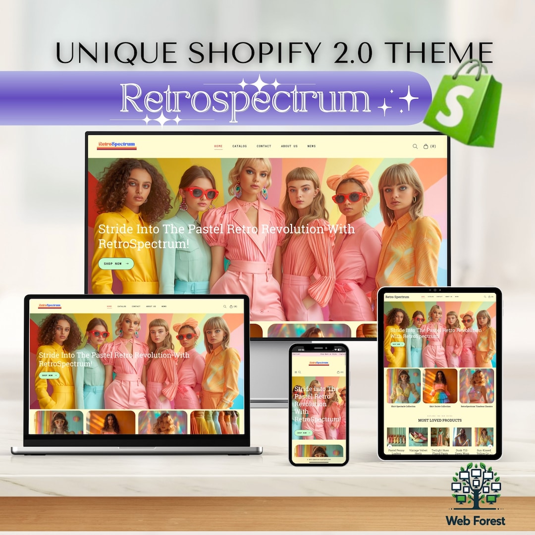 Shopify Theme - Retro and Pastel Clothing Theme | Elegant & Responsive ...
