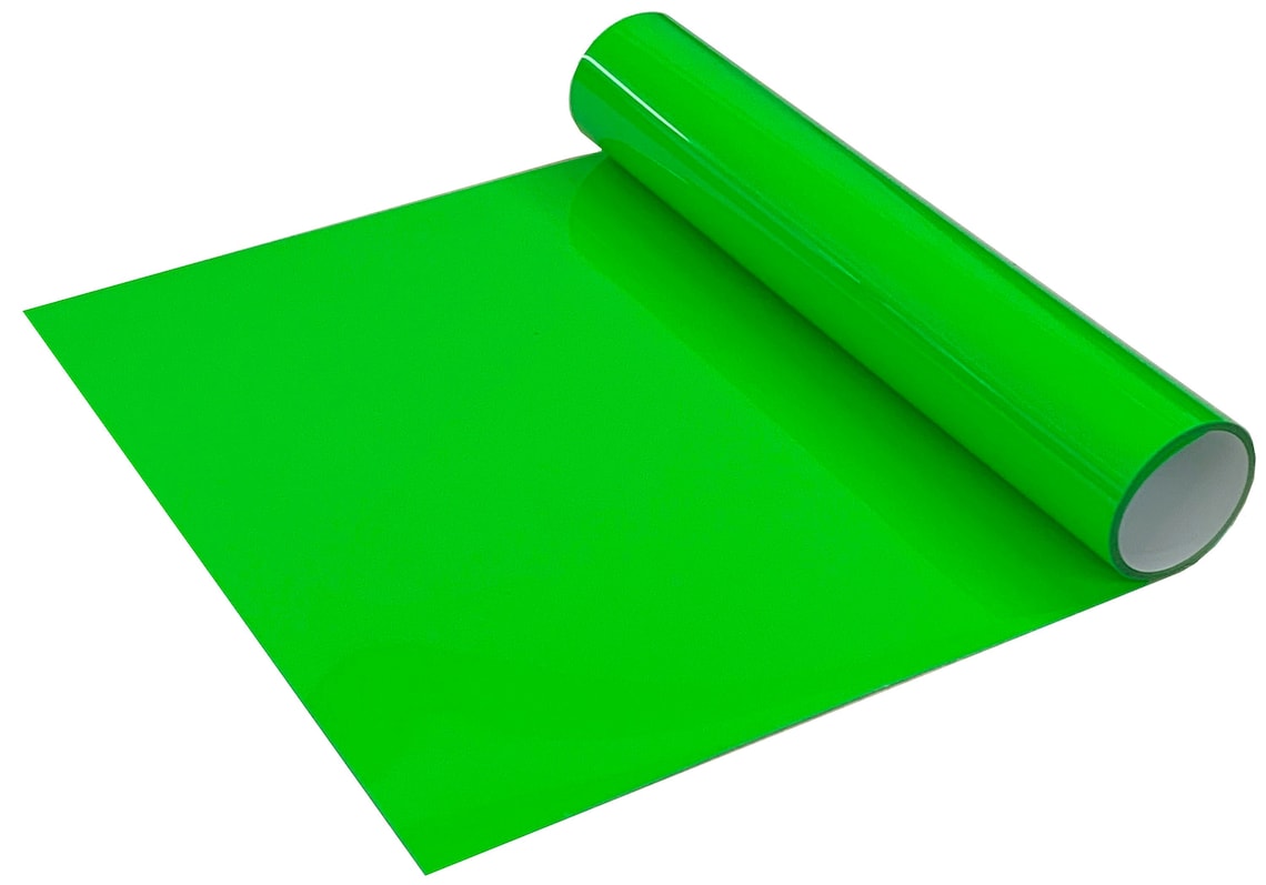 Neon Green HTV Heat Transfer Vinyl Roll 1m X 500mm, for Pressing Onto ...