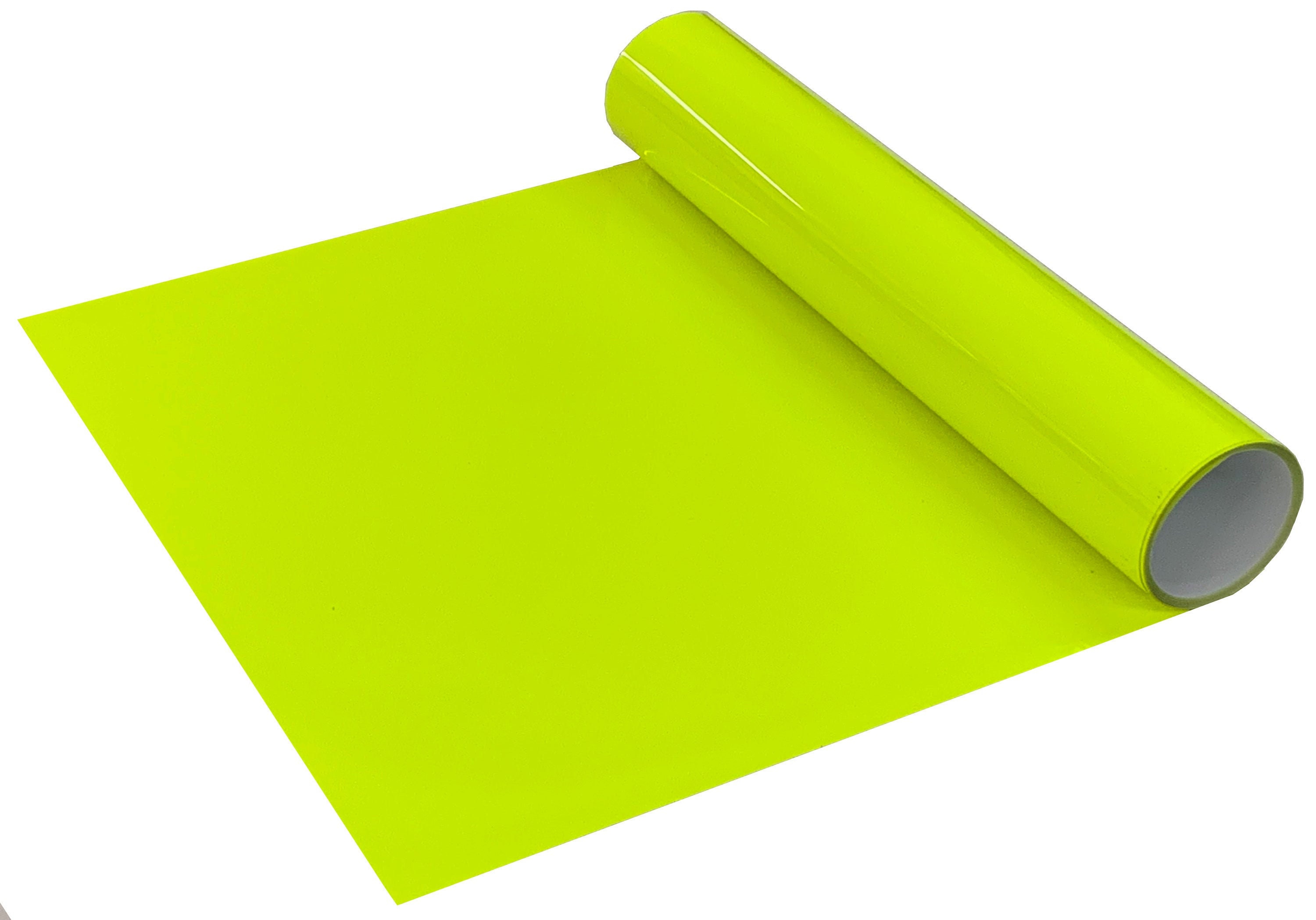 Neon Yellow HTV Heat Transfer Vinyl Roll 1m X 500mm, for Pressing Onto ...