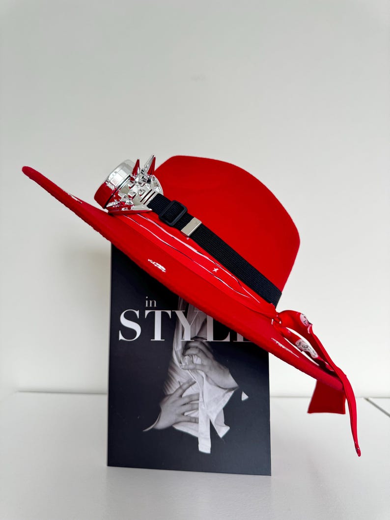 Space Red Fedora. Burning Man - Etsy