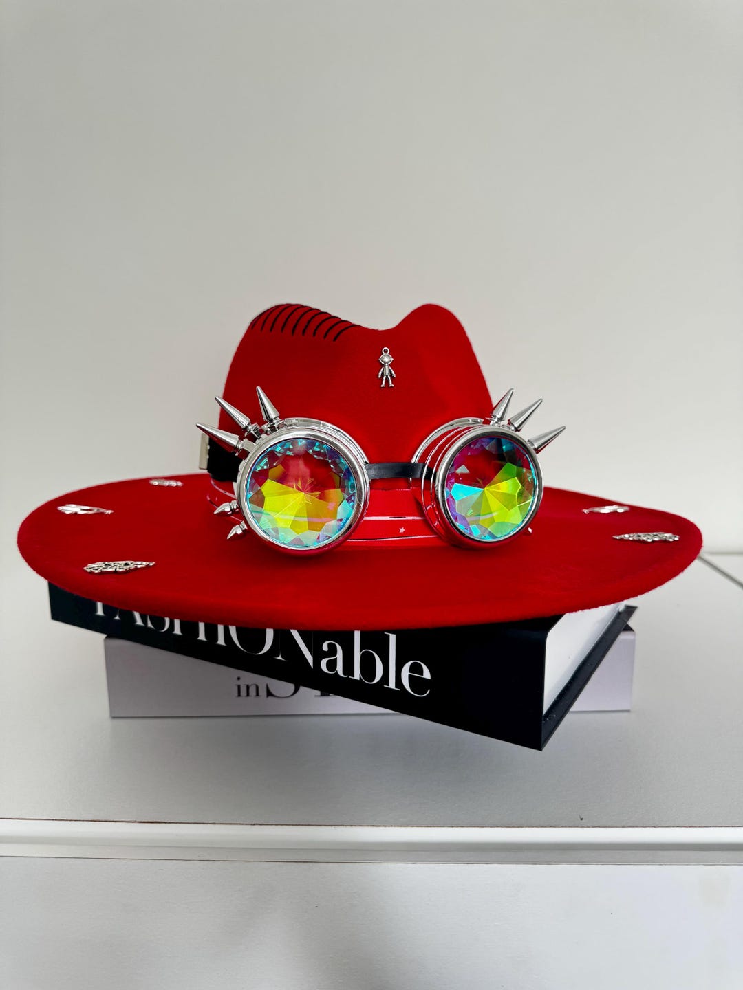 Space Red Fedora. Burning Man - Etsy