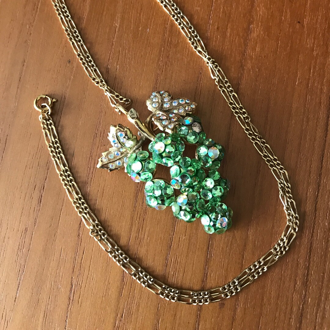Signed Suzanne Bjontegard Glass Crystal Necklace - Etsy