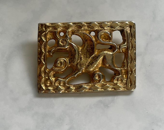 Vintage Brass Metropolitan Museum of Art Brooch | Byzantine Style ...