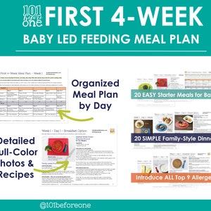 Baby-led Weaning First 4-week Meal Plan (PDF Digital Download) - Etsy
