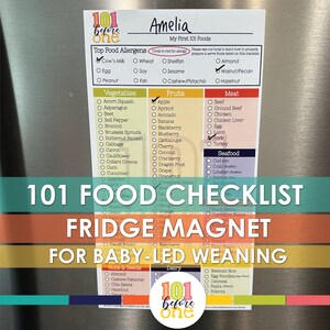 Baby-led Weaning Printed Guide & 101 Food Checklist From 101 Before One ...