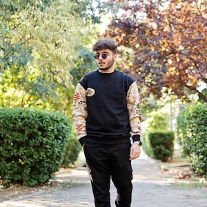 VG STREET Special Design Embossed Sleeves Detail Streetwear Long Sleeve ...