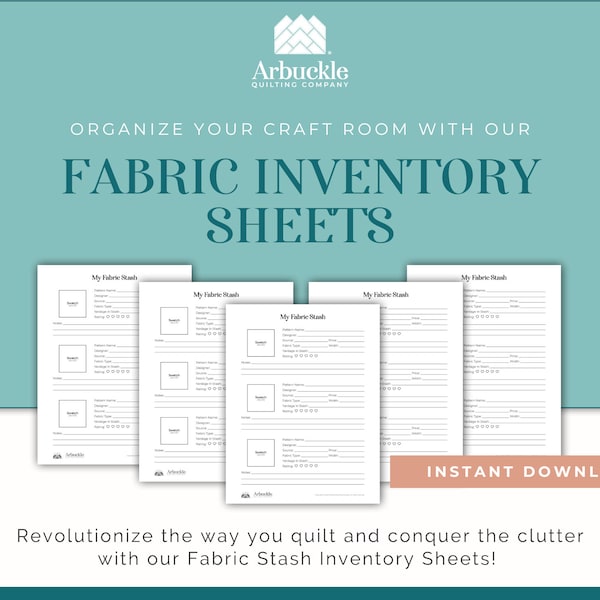 Fabric Inventory Sheets - Etsy