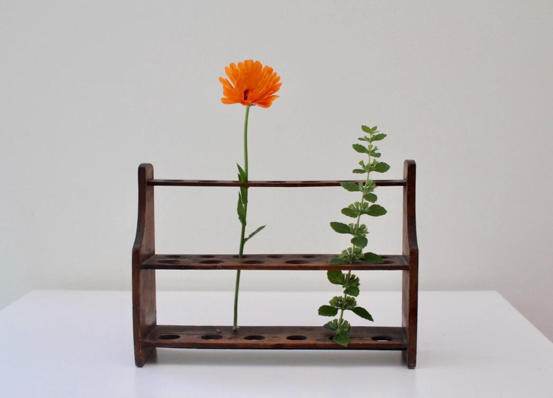 Antique Wood Laboratory Rack, Antique Lab Rack Test Tubes Holder ...