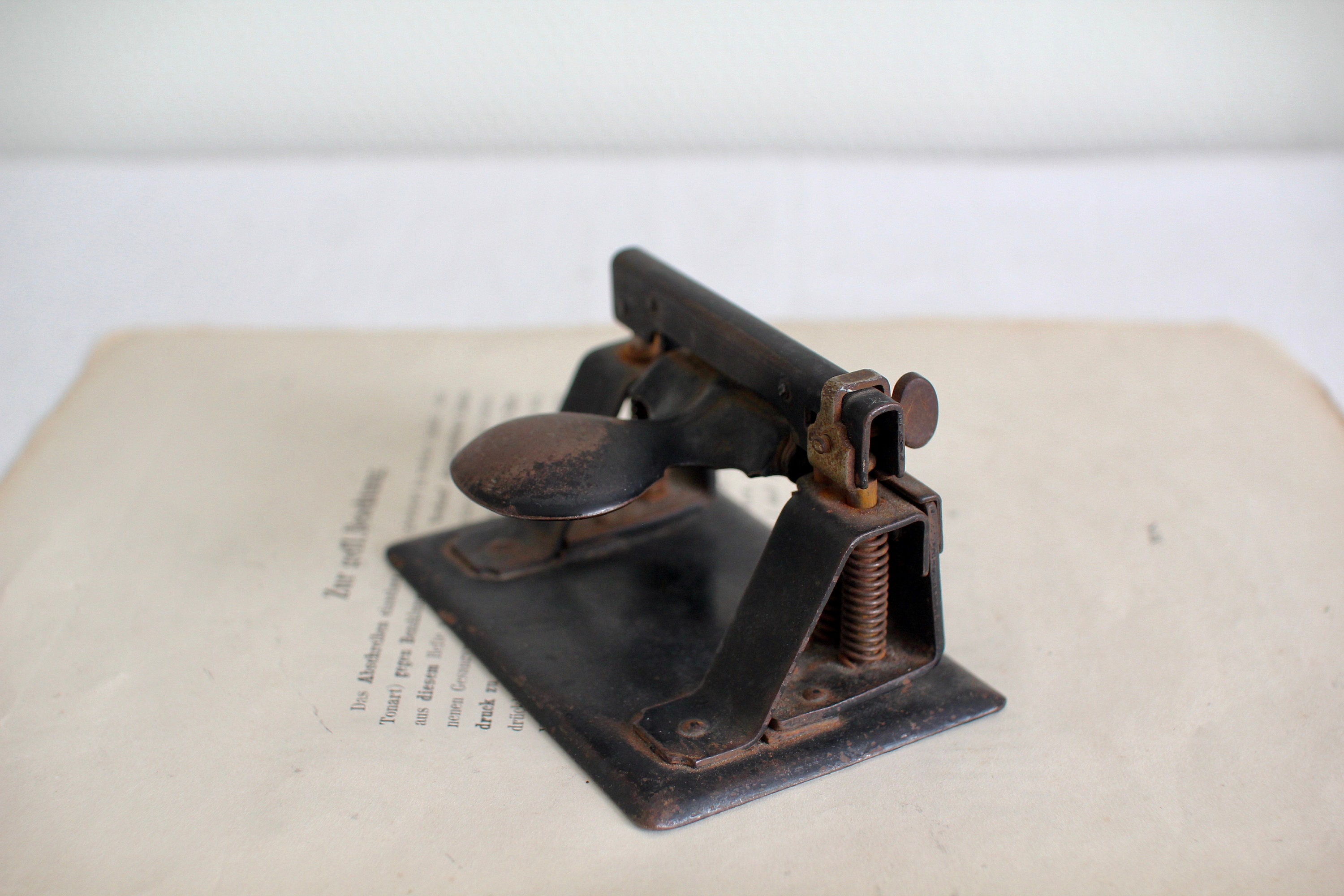 Antique Two Hole Punch/ Rustic Paper Puncher / Antique Metal Perforator ...
