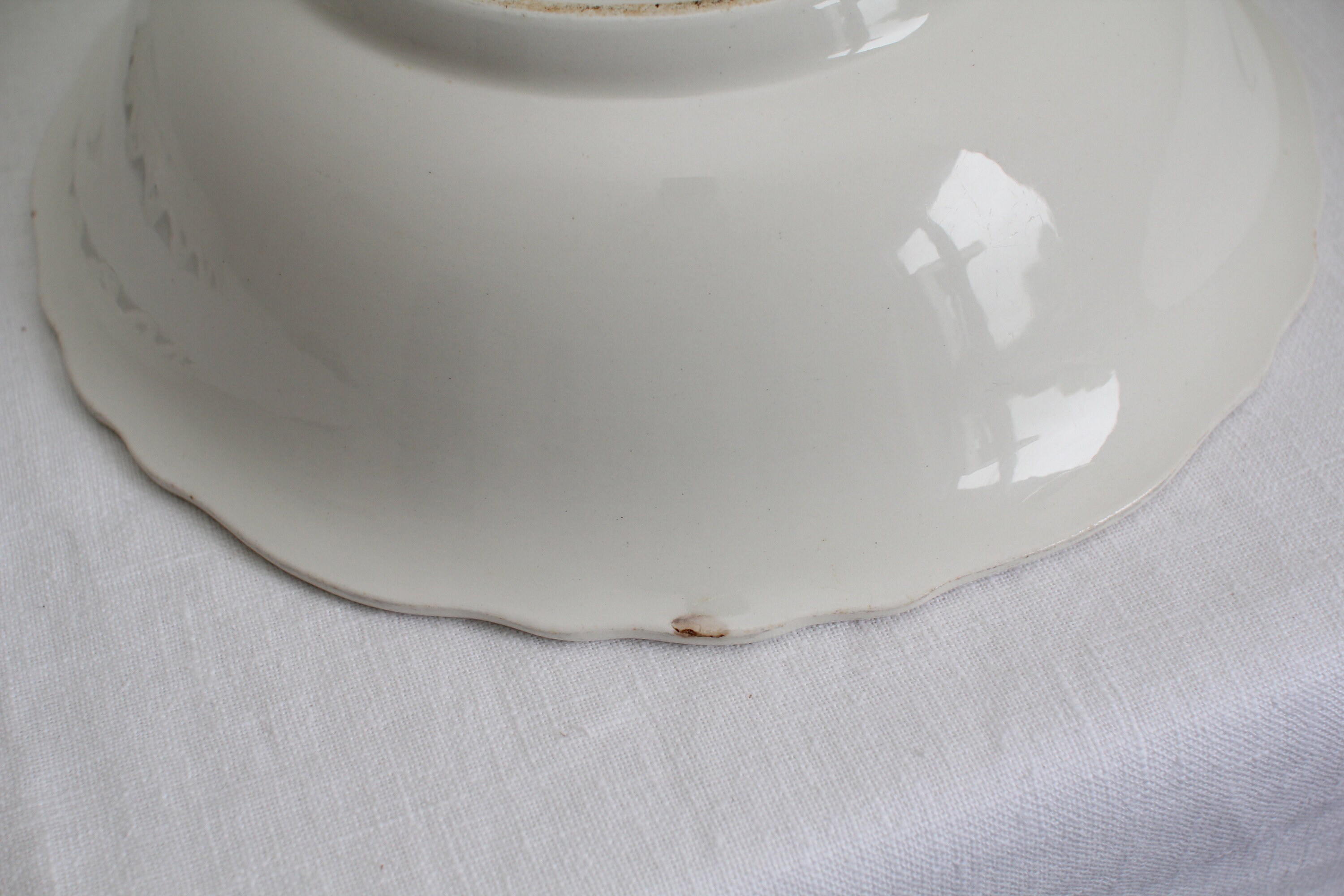 Antique Dutch Ironstone Floral Pattern Serving Bowls / Petrus Regout ...