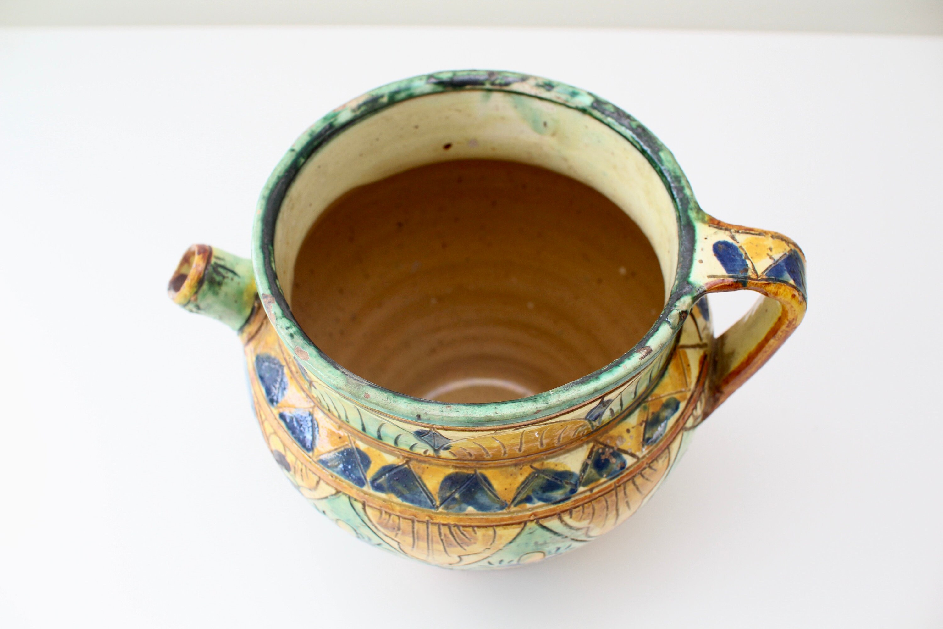 Antique Hand Painted Italian Ceramic Water Jug Rabbit - Etsy