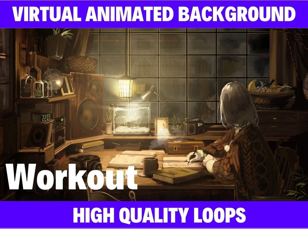 ANIMATED VIRTUAL BACKGROUND Workout workout Loop Background - Etsy