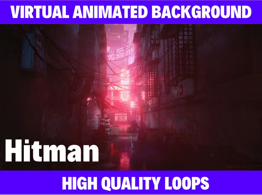 ANIMATED VIRTUAL BACKGROUND Hitman Hitman Loop Background - Etsy Australia