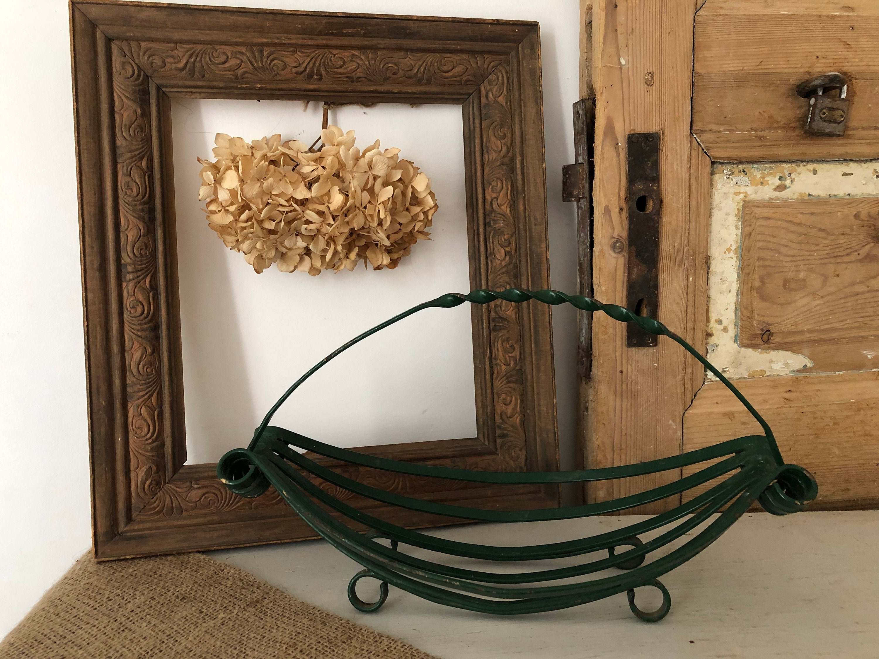 Wrought Iron Hanging Basket - Etsy Australia
