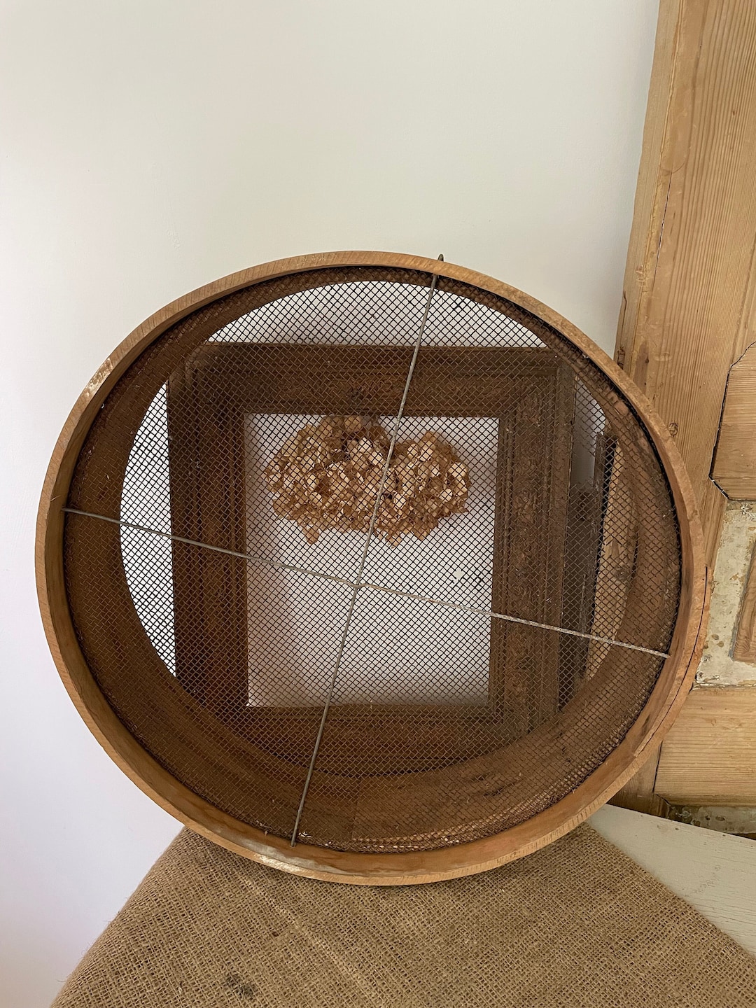 Vintage Bentwood Sifter (primitive Wooden Grain Sieve, Confectioner's ...