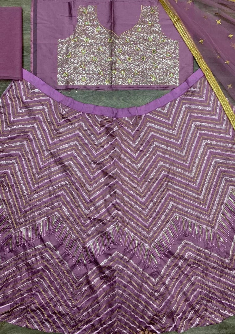 Purple Color Embroidered Designer Sabyasachi Lehenga Choli for - Etsy