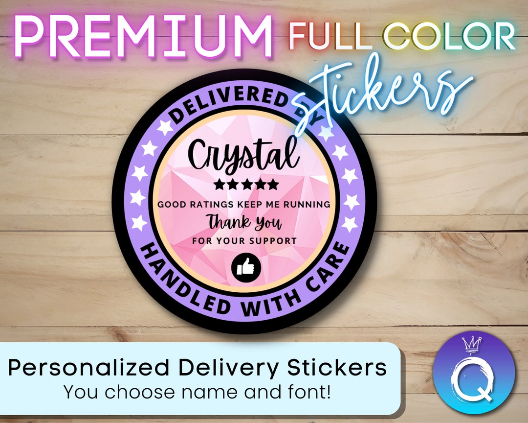 Delivery Stickers for Independent Contractor Custom Personalized Name ...