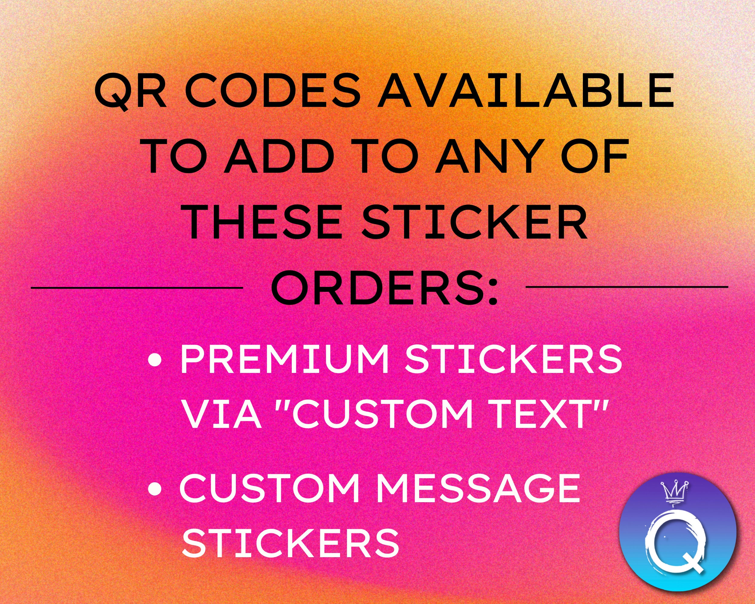 QR Code Add on to Sticker Order Custom QR Code Stickers for - Etsy