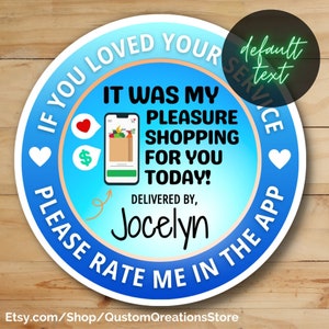 New Grocery Shop & Delivery Stickers for Gig Workers Custom ...