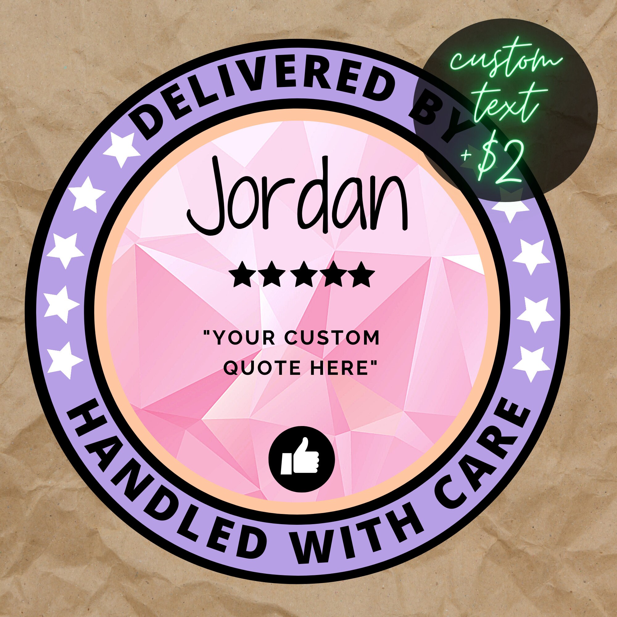 Delivery Stickers for Independent Contractor Custom | Etsy